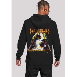 Kapuzenpullover F4NT4STIC "Def Leppard Hysteria", Herren, Gr. M, schwarz, Obermaterial: 65% Baumwolle, 35% Polyester, slim fit, Pullover, Premium Qualität