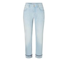 Straight-Jeans MAC "SUE relax" Gr. 34, Länge 29, authentic light blau use, Damen, Web, Obermaterial: 89% Baumwolle, 8% Polyester, 3% Elasthan, unifarben, Jeans, im Four-Pocket Style