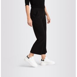 7/8-Hose MAC "CHIARA cropped", Damen, Gr. 34, N-Gr, schwarz, Web, Obermaterial: 91% Polyester, 9% Elasthan, casual, figurumspielend, Hosen, Modern und weit geschnitten