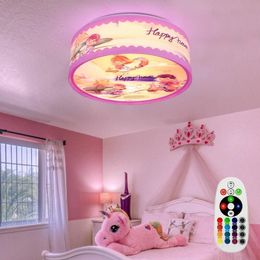 etc-shop Kinder Decken Leuchte bunt dimmbar Lampe Spiel Zimmer Fernbedienung im Set inkl rgb led Leuchtmittel