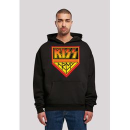 Kapuzenpullover F4NT4STIC "Kiss Rock Band Army Logo" Gr. L, schwarz, Herren, Obermaterial: 100% Baumwolle, Pullover, Premium Qualität, Musik, By Rock Off