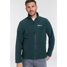 Fleecejacke Jack Wolfskin "WINTERSTEIN FZ M" Gr. XL, schwarz (schwarz olive), Herren, Fleece, Obermaterial: 100% Polyester, Jacken, aus POLARTEC 200, teilweise recycelt