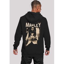 Kapuzenpullover F4NT4STIC "Bob Marley Reggae Music Black And White Photograph", Herren, Gr. M, schwarz, Obermaterial: 65% Baumwolle, 35% Polyester, slim fit, Pullover, Premium Qualität, Band, Logo
