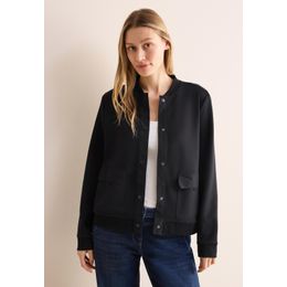 Blouson Cecil Gr. L (42), schwarz, Damen, Stoff, 49% Polyester, 43% Modal, 8% Elasthan, unifarben, Jacken, mit Stehkragen