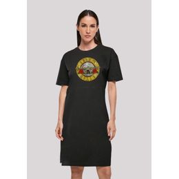 Shirtkleid F4NT4STIC "Guns 'n' Roses Vintage Logo Black", Damen, Gr. 4XL, schwarz, Obermaterial: 100% Baumwolle, casual, oversize, Rundhals, Kurzarm ohne Bündchen, Kleider, Premium Qualität