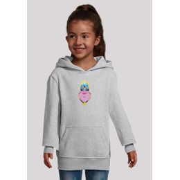 Kapuzenpullover F4NT4STIC "Disney Bösewichte Ursula Big Face" Gr. 110/116, grau (erdgrau), Mädchen, Obermaterial: 65% Baumwolle, 35% Polyester, Pullover, Premium Qualität