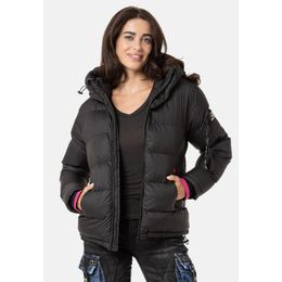 Cipo & Baxx Winterjacke CIPO & BAXX "Jacken", Damen, Gr. M, schwarz, 100% Polyester, unifarben, regular fit normal, Jacken, im modernen Look, WM138