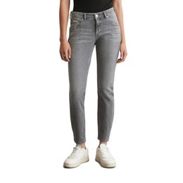 Marc O'Polo Slim-fit-Jeans MARC O'POLO DENIM "aus stretchigem Organic Cotton-Mix" Gr. 29, Länge 34, grau, Damen, Obermaterial: 94% Baumwolle, 4% Elastomultiester, 2% Elasthan, unifarben, Jeans