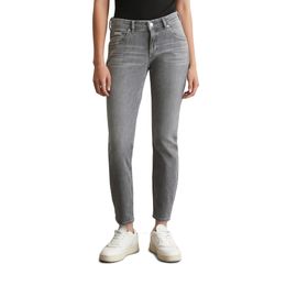 Marc O'Polo Slim-fit-Jeans MARC O'POLO DENIM "aus stretchigem Organic Cotton-Mix" Gr. 31, Länge 32, grau, Damen, Obermaterial: 94% Baumwolle, 4% Elastomultiester, 2% Elasthan, unifarben, Jeans