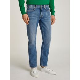 Straight-Jeans Tommy Hilfiger "CORE DENTON" Gr. 31, Länge 34, blau (light blau), Herren, Denim/Jeans, Obermaterial: 94% Baumwolle, 4% Elastomultiester, 2% Elasthan, Jeans