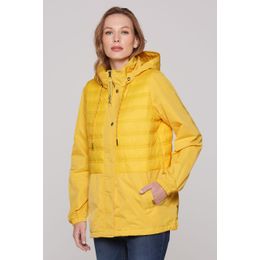 Windbreaker SOCCX Gr. XS, gelb (golden honey), Damen, Material Oberstoff: 100% Polyester, Futter + Einsatz: 100% Polyamid, Füllung: 100% Polyester, unifarben, Jacken, mit Elastikbündchen