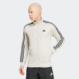 Outdoorjacke adidas Performance "TR-ES 3S T-TOP", Herren, Gr. L, wonder aluminium, Obermaterial: 100% Polyester, sportlich, Jacken