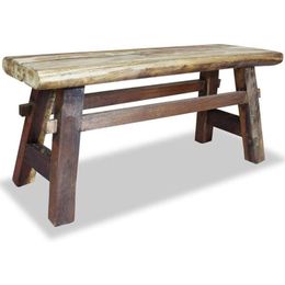 Bank Gemischtes Altholz und Massivholz Teak 100x28x43 cm vidaXL