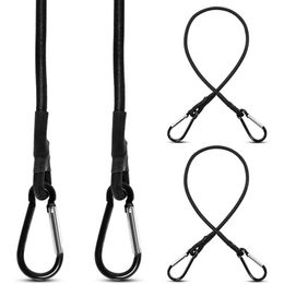 Csparkv - Set mit 4 elastischen Spannern mit Karabiner, 60 cm elastische Spanner mit Haken, elastische Spanner für Camping, Planen, Zelt, Gepäck,