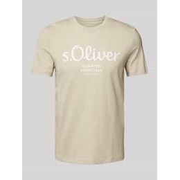 s.Oliver RED LABEL Regular Fit T-Shirt aus reiner Baumwolle mit Statement-Label-Print