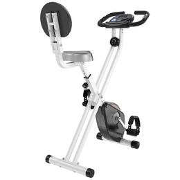 HOMCOM Heimtrainer F-Bike Fahrradtrainer mit 8 stufig Magnetwiderstand Schwarz