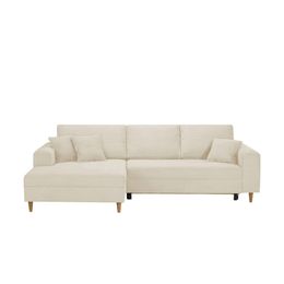 Ecksofa Bern &brvbar; beige &brvbar; Ma&szlig;e (cm): B: 275 H: 91 T: 173 &raquo; Sconto