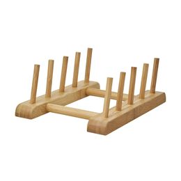 KHG Tellerst&auml;nder &brvbar; holzfarben &brvbar; Holz, Bambus &brvbar; Ma&szlig;e (cm): B: 21 H: 8,5 &raquo; Sconto