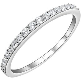 Firetti Silberring »Schmuck Geschenk Silber 925 Fingerring Ring Memoire« mit Zirkonia (synth.) silberfarben-kristallweiß 60 Dezent und eleganz...
