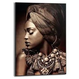 Poster Reinders "Afrikanische Frau", braun, B:50cm H:70cm T:1,6cm, MDF, Bilder