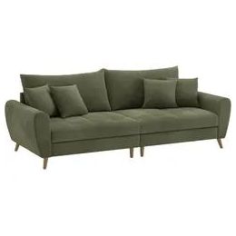 Big-Sofa MR. COUCH "Blackburn II", grün (memphis 12 grün), B:260cm H:71cm T:108cm, Memphis (Grundgewebe - 100% Polyester; Nutzschicht- 90% Polyester / 10% Polyamide), Sofas, Wahlweise mit Kaltschaumpolsterung bis 140 kg belastbar