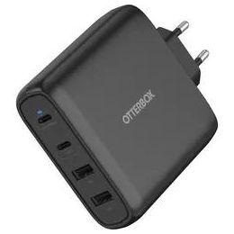 Otterbox USB-Ladegerät "Wall Charger 100W GaN 2x USB-C & 2x USB-A", schwarz, B:10,01cm H:4,5cm T:10,01cm, Ladegeräte, USB-Power Delivery (PD)