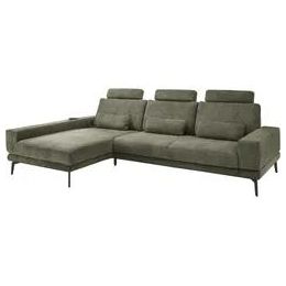 Ecksofa "SO 3600", kama olive, B:293cm H:87cm T:180cm, 100% Polyester, SET ONE BY Musterring, Sofas, mit Funktion, Kopfstützen und Nierenkissen, Breite 293 x Tiefe 180 cm