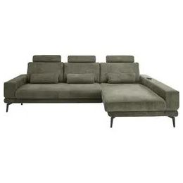 Ecksofa "SO 3600", kama olive, B:293cm H:87cm T:180cm, 100% Polyester, SET ONE BY Musterring, Sofas, mit Funktion, Kopfstützen und Nierenkissen, Breite 293 x Tiefe 180 cm