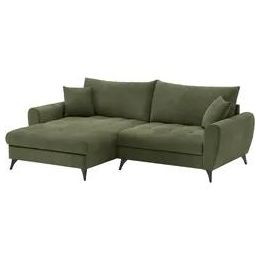 Ecksofa MR. COUCH "Blackburn II, L-Form", grün (memphis 12 grün), B:246cm H:71cm T:170cm, Memphis (Grundgewebe - 100% Polyester; Nutzschicht- 90% Polyester / 10% Polyamide), Sofas, Mit Kaltschaumpolsterung bis 140 kg belastbar