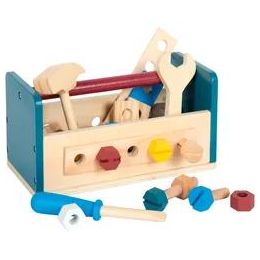 Spielwerkzeugkoffer Small Foot "Werkzeugkasten/Werkbank Workshop", bunt, Spielwerkzeug, KinderB:31cm H:12cm L:25cm, aus Holz, B:31cm H:12cm L:25cm