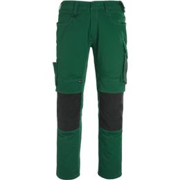 Mascot - Arbeitshose mannheim 12679-442 leichte Bundhose mit Cordura Knietaschen, Farbe: Grün/Schwarz - 0309, Größe: 46