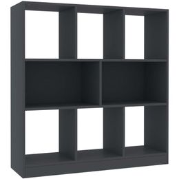 vidaXL - Bücherregal Grau 97,5x29,5x100 cm Holzwerkstoff