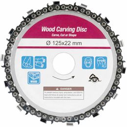 Zoll 14 Zähne Grinder Chain Disc 22 mm Arbor Holzschnitzscheibe für 125 mm Winkelschleifer und Kreissäge