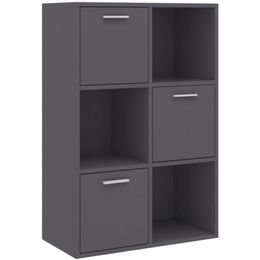 vidaXL - Lagerschrank Grau 60x29,5x90 cm Holzwerkstoff