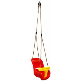 LittleTom - Babyschaukel 45x36x38 cm Kinder Schaukel Schaukelsitz Baby Gartenschaukel Rot - rot