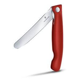 Victorinox Gemüsemesser Swiss Classic silber, rot glatt, Klinge: 11,0 cm