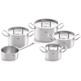 Topf-Set Fissler "ORIGINAL-PROFI COLLECTION Edelstahl-Topfset", silber (silberfarben), Töpfe, mit breitem Schüttrand, Kaltmetallgriffen. Made in Germany