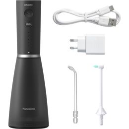 Munddusche Panasonic "EW-DJ86-K503", schwarz, MundduschenB:6,8cm H:21cm T:8,1cm, Kunststoff, Kabellos, Ultraschall-Technologie, Schnellladen durch USB-C, 5 Stufen, B:6,8cm H:21cm T:8,1cm