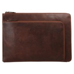 XZONE Dokumententasche X-ZONE, Herren, Gr. B/H/T: 37cm x 27cm x 4cm onesize, braun (cognac), Leder, glänzend, beschichtet, Taschen, echt Leder