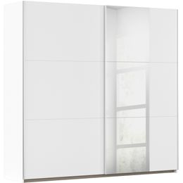 Schwebetürenschrank Rauch "Kleiderschrank Garderobe TOPSELLER AURELIO mit 3 Ausstattungsvarianten", weiß (alpinweiß), B:218cm H:210cm T:59cm, Holzwerkstoff, Schränke, 3 verschiedene Ausstattungsvarianten Griffe aus Metall MADE IN GERMANY