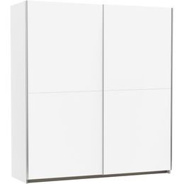 Schwebetürenschrank Rauch "Kleiderschrank Schrank Garderobe SATURN mit 3 Ausstattungsvarianten", weiß (alpinweiß), B:175cm H:191cm T:59cm, Holzwerkstoff, Schränke, 3 verschiedene Ausstattungsvarianten Griffe aus Metall MADE IN GERMANY