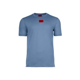 T-Shirt Hugo "T-Shirt Diragolino212 1er Pack" Gr. M, blau (medium blau 427), Herren, Obermaterial: 100% Baumwolle CO., Shirts