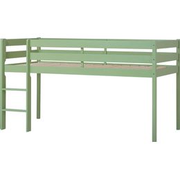 Spielbett Hoppekids "ECO COMFORT, Hochbett, in 2 Einzelbetten teilbar", grün, B:101cm H:114cm L:206cm, Betten, Höhe 72cm, Farbe & Größe & Matratze