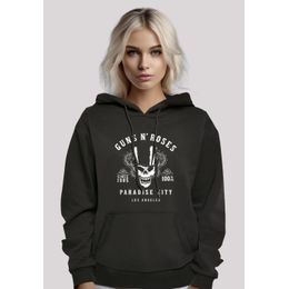 Kapuzenpullover F4NT4STIC "Guns 'n' Roses Whiskey Label Rock Band", Damen, Gr. L, schwarz, Obermaterial: 65% Baumwolle, 35% Polyester, relaxed fit, Pullover Kapuzenpullover, Premium Qualität