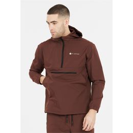 Trainingsjacke Virtus "Jayson" Gr. L, braun, Herren, 88% Polyamid, 12% Elasthan, unifarben, Jacken, Im Anorak-Design mit Stretchfunktion