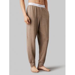 Sweathose Calvin Klein Underwear "JOGGER" Gr. L (52), N-Gr, medium braun heather, Herren, Sweatware, Obermaterial: 98% Baumwolle, 2% Elasthan, meliert, Hosen, mit Logo-Elastikbund