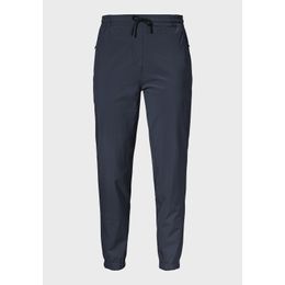 Schöffel Outdoorhose SCHÖFFEL "Pants Vienna L", Damen, Gr. 40, Normalgrößen, blau (8820, blau), Oberstoff: 87% Polyester 13% Elasthan, modisch, Hosen