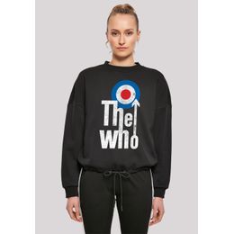 Sweatshirt F4NT4STIC "The Who Rock Band", Damen, Gr. S, schwarz, Obermaterial: 65% Baumwolle, 35% Polyester, oversize, Rundhals, ohne Bündchen, Sweatshirts Sweatshirt, Premium Qualität