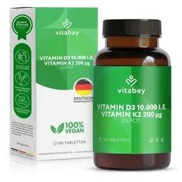 Vitamin D3 K2 20000 IE Tabletten vegan 180 St