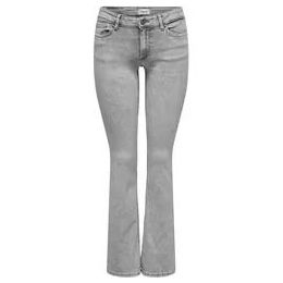 Mendler Bootcut-Jeans ONLY "ONLBLUSH LW FLARED DNM TAI257" Gr. M (38), Länge 30, blau (light grau denim), Damen, Denim/Jeans, Obermaterial: 92% Baumwolle, 6% Elasthan, 2% Elastomultiester, Jeans